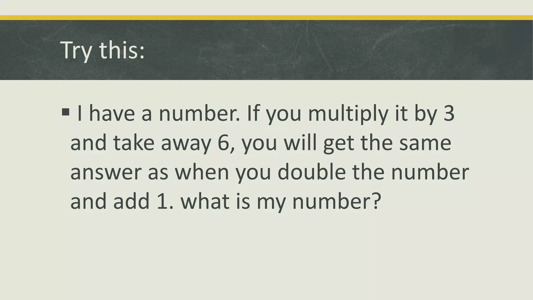 Math linear equations | PPT