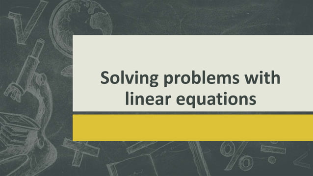 Math linear equations | PPT