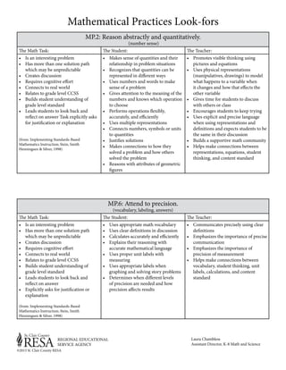 Math look fors (updated) | PDF | Educational Assessment | Education