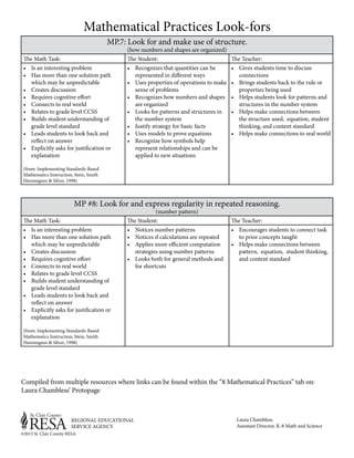 Math look fors (updated) | PDF | Educational Assessment | Education