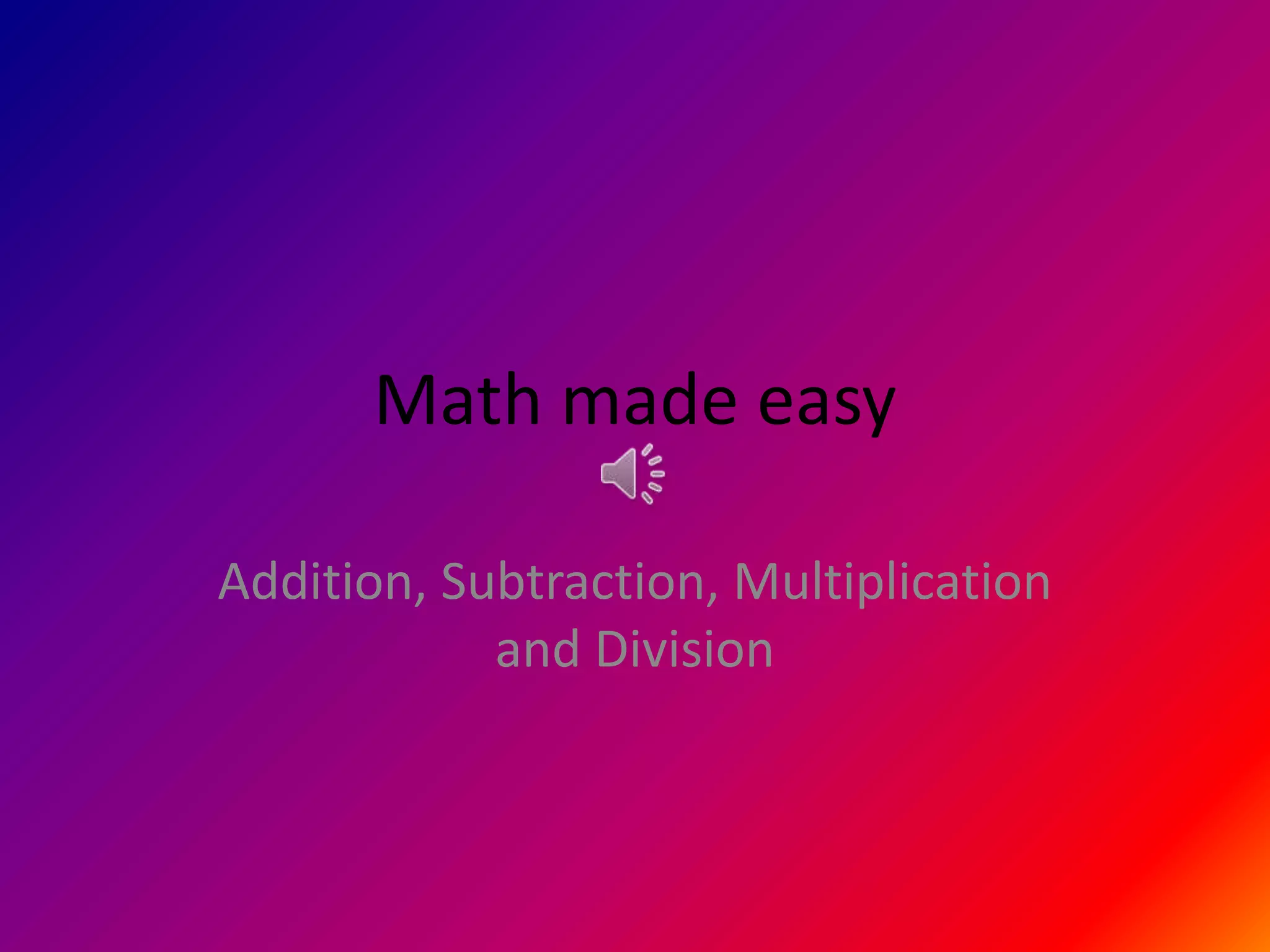 Math made easy | PPTX