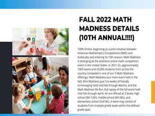 Math Madness Team Event | PPTX