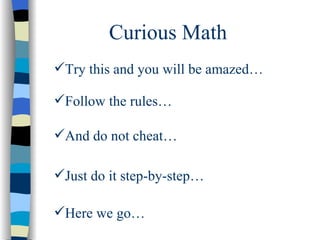 Math magic | PPT