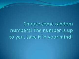 Math magic | PPT