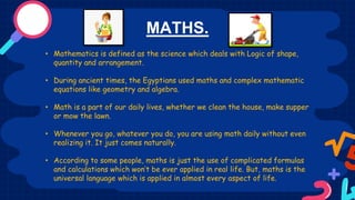 Math matters in everyday life. | PPTX