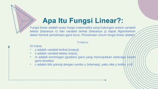MATHMETICS - Repaired fungsi linear matematika | PPTX
