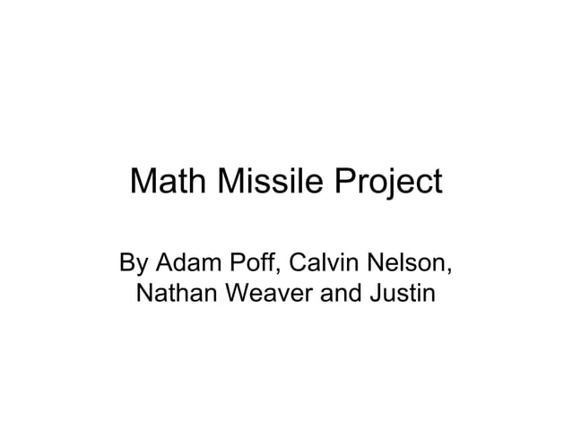 Math Missile Project | PPT
