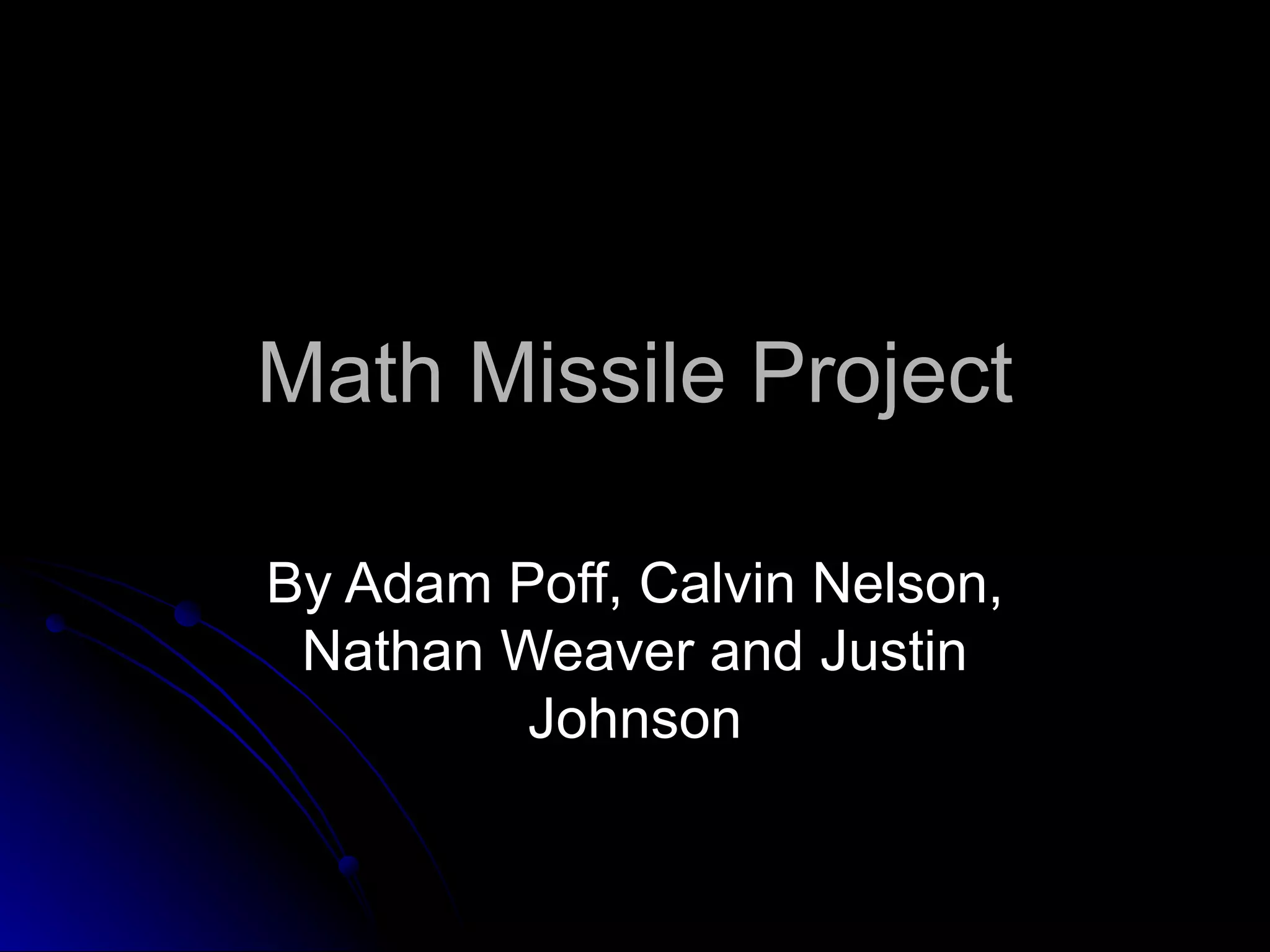 Math Missile Project | PPT