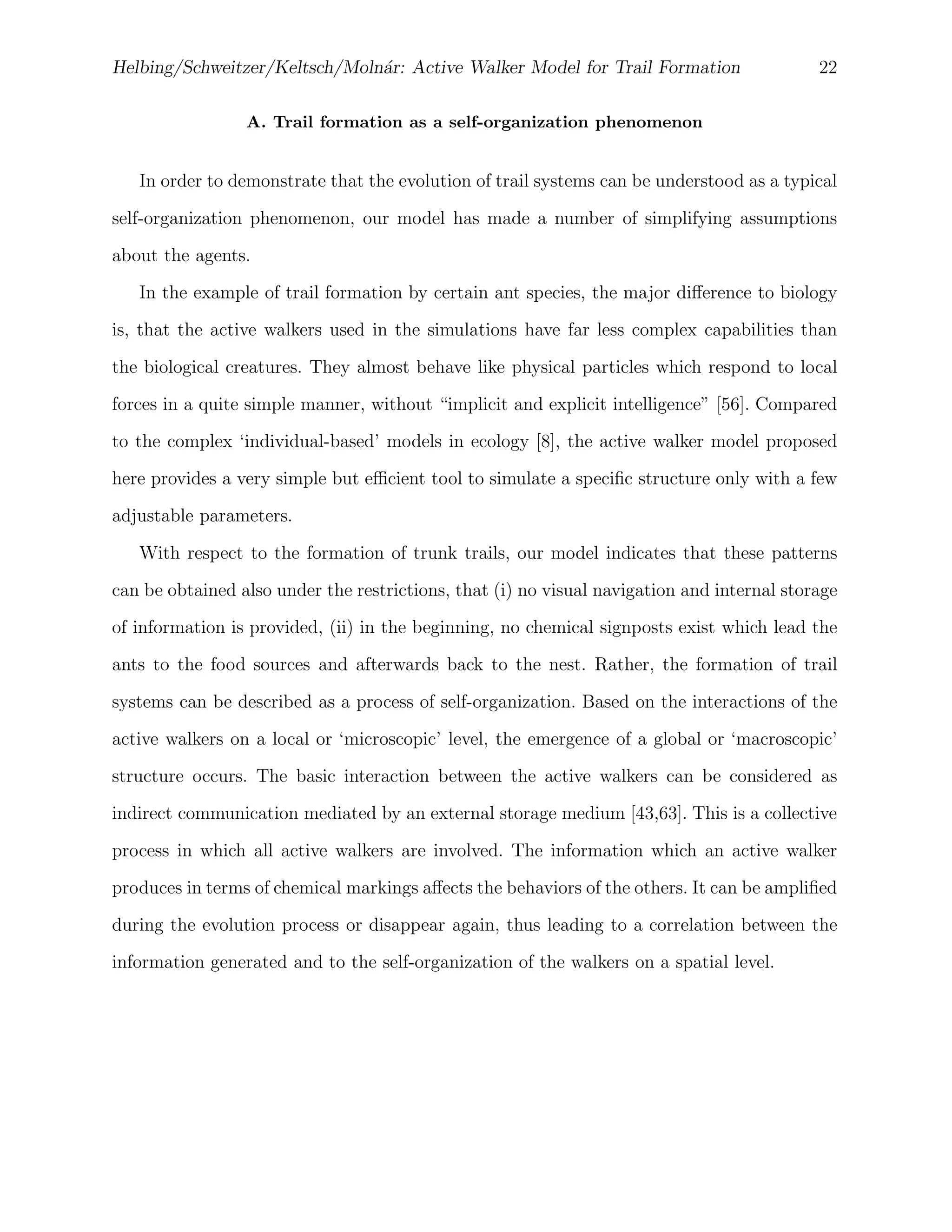 Active Walker Model for the Formation of Human and Animal Trail Systems ...