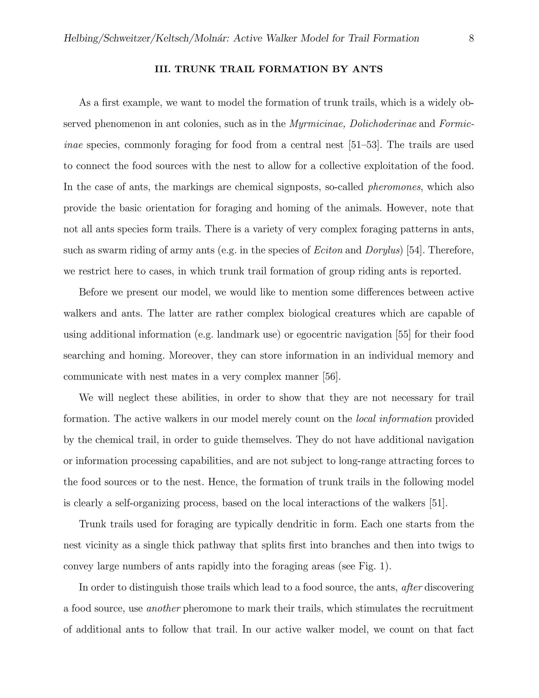 Active Walker Model for the Formation of Human and Animal Trail Systems ...