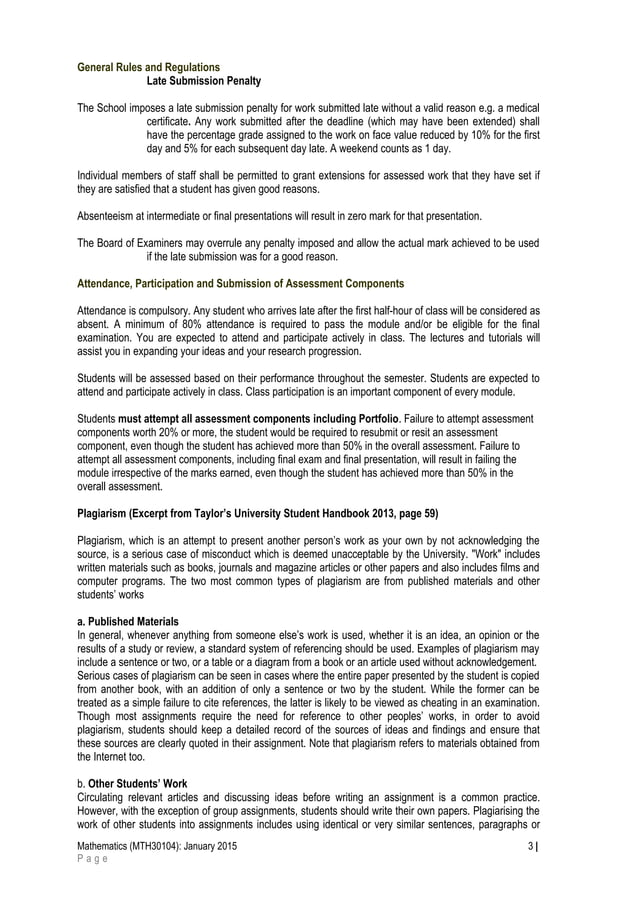 Math module outline jan 2015 | PDF