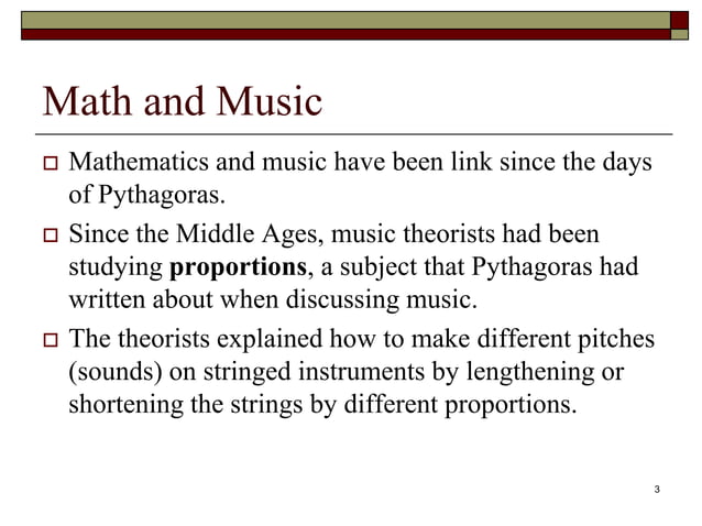Math and music | PPTX | Classical Music | Music