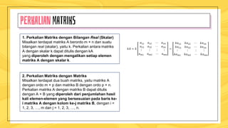 Penjelasan Detail Mengenai Matriks dan Rumus | PPTX