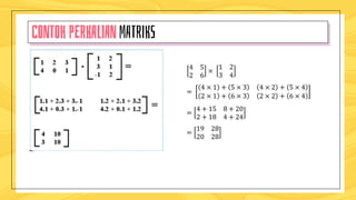 Penjelasan Detail Mengenai Matriks dan Rumus | PPTX
