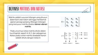 Penjelasan Detail Mengenai Matriks dan Rumus | PPTX