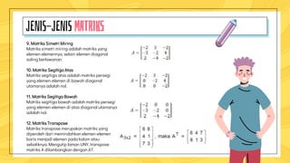 Penjelasan Detail Mengenai Matriks dan Rumus | PPTX