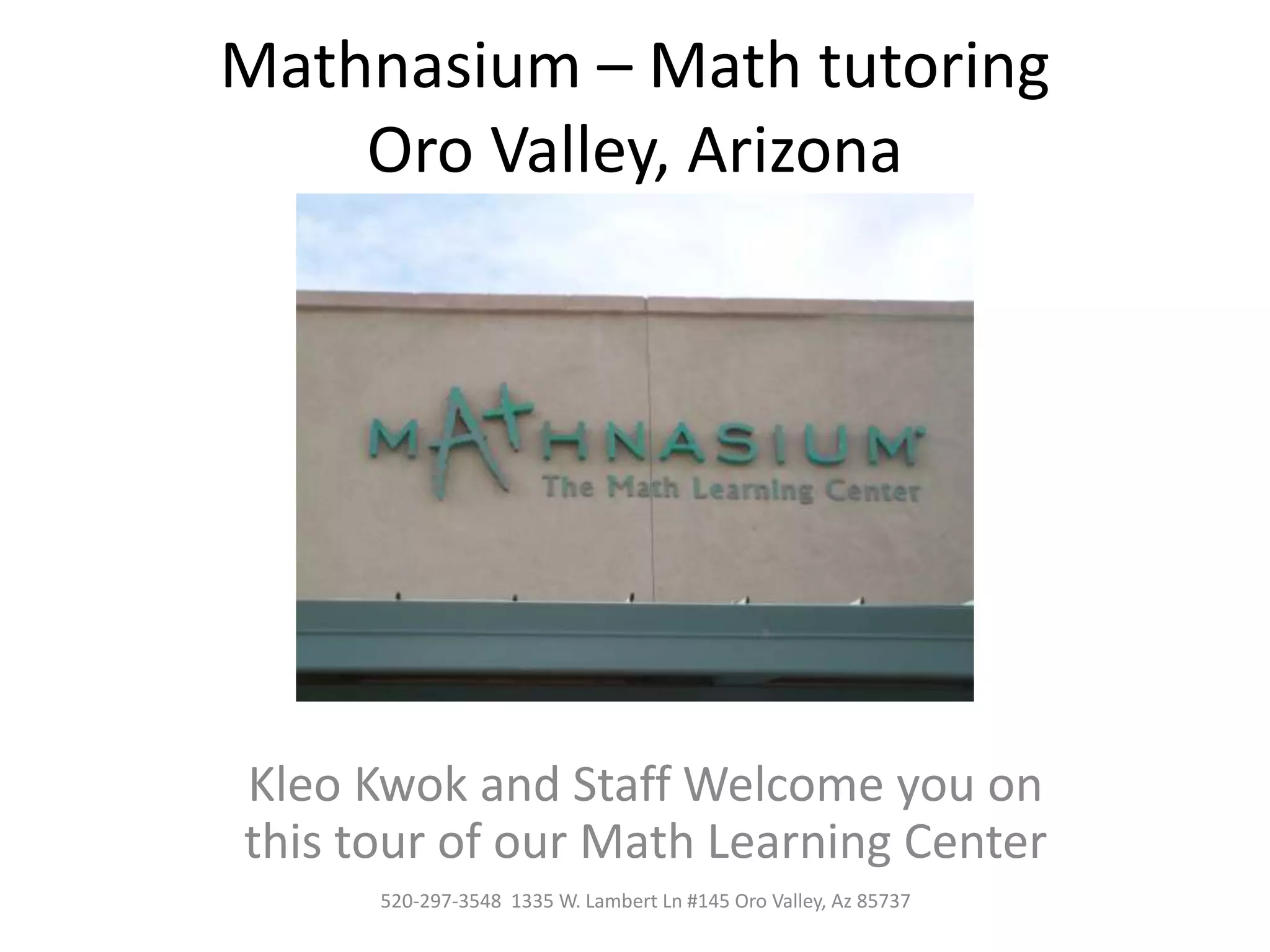 Mathnasium – math tutoring | PPTX
