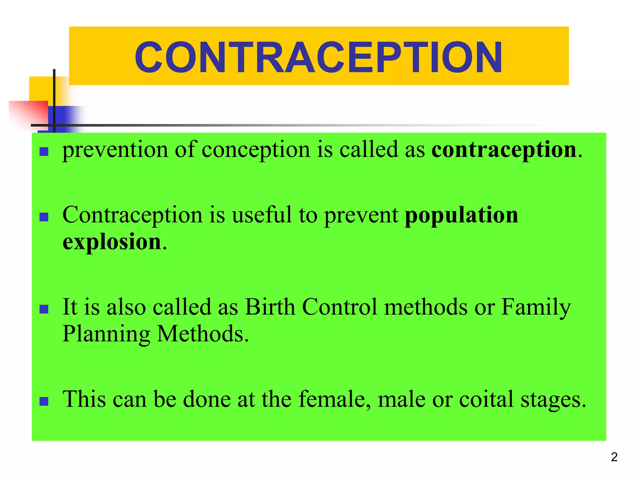 mathods of contraception | PPT | Birth Control | Reproductive Health