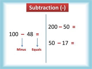 Math operations | PPTX