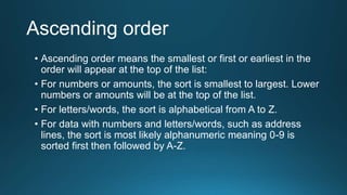 Ascending and Descending order | PPTX