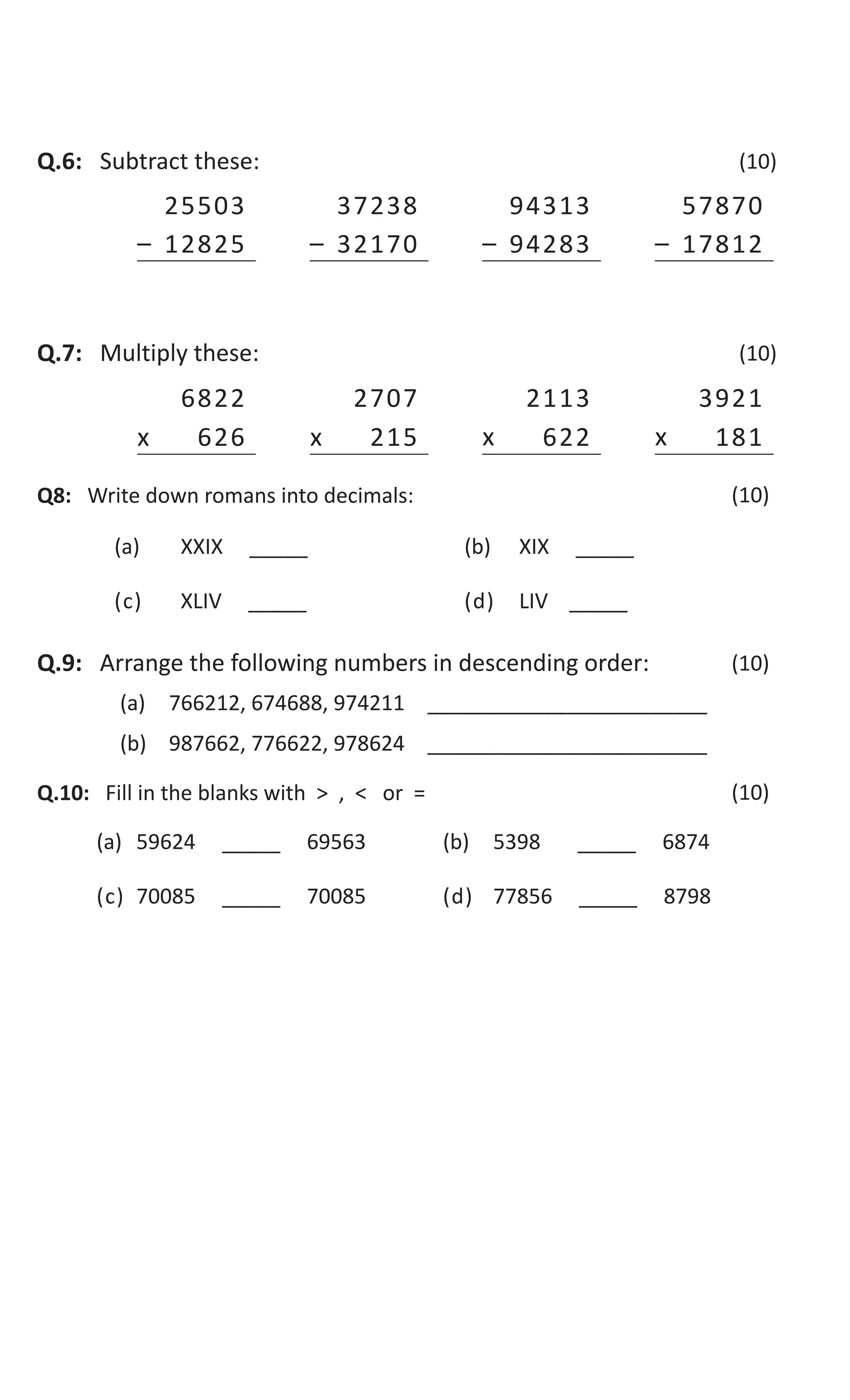 Math paper 1 to 4 | PDF