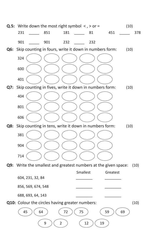 Math paper 1 to 4 | PDF