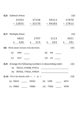 Math paper 1 to 4 | PDF