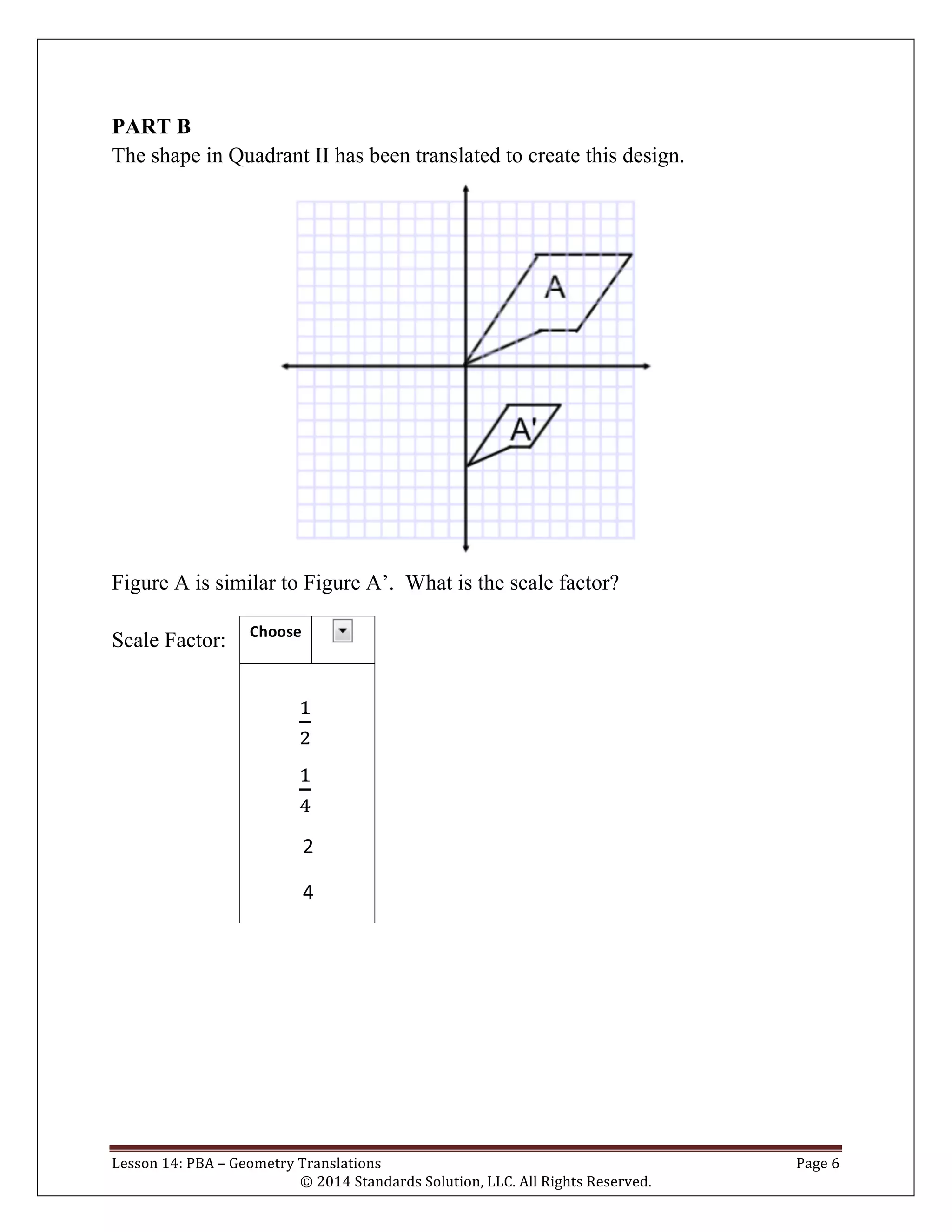 Math parcc 8 lesson 14 pba geometry translations | PDF