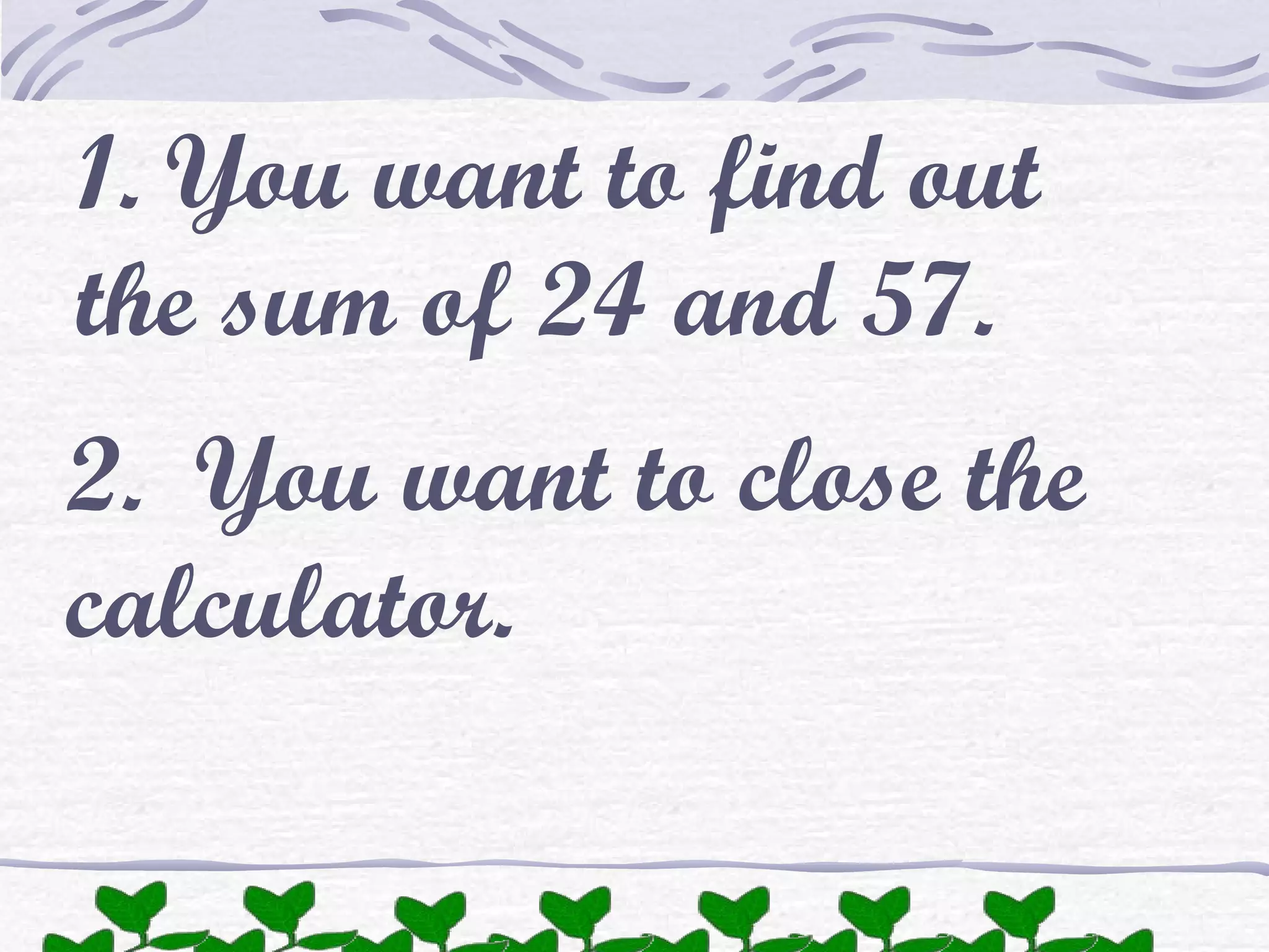 Math(parts of a calculator) | PPT