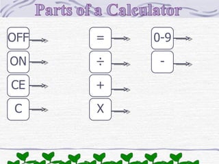 Math(parts of a calculator) | PPT