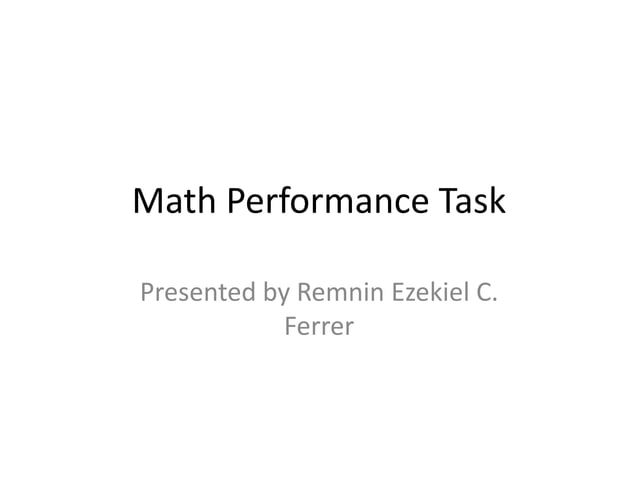 Math Performance Task (Broiler Chicken) | PPTX