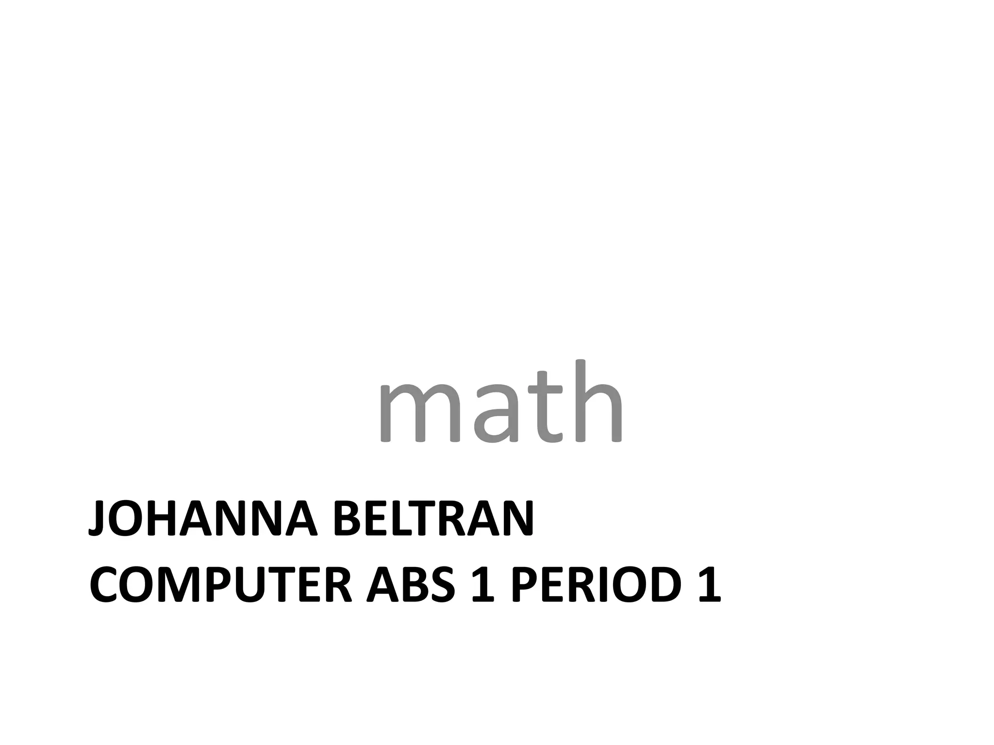 Math period1 | PPTX
