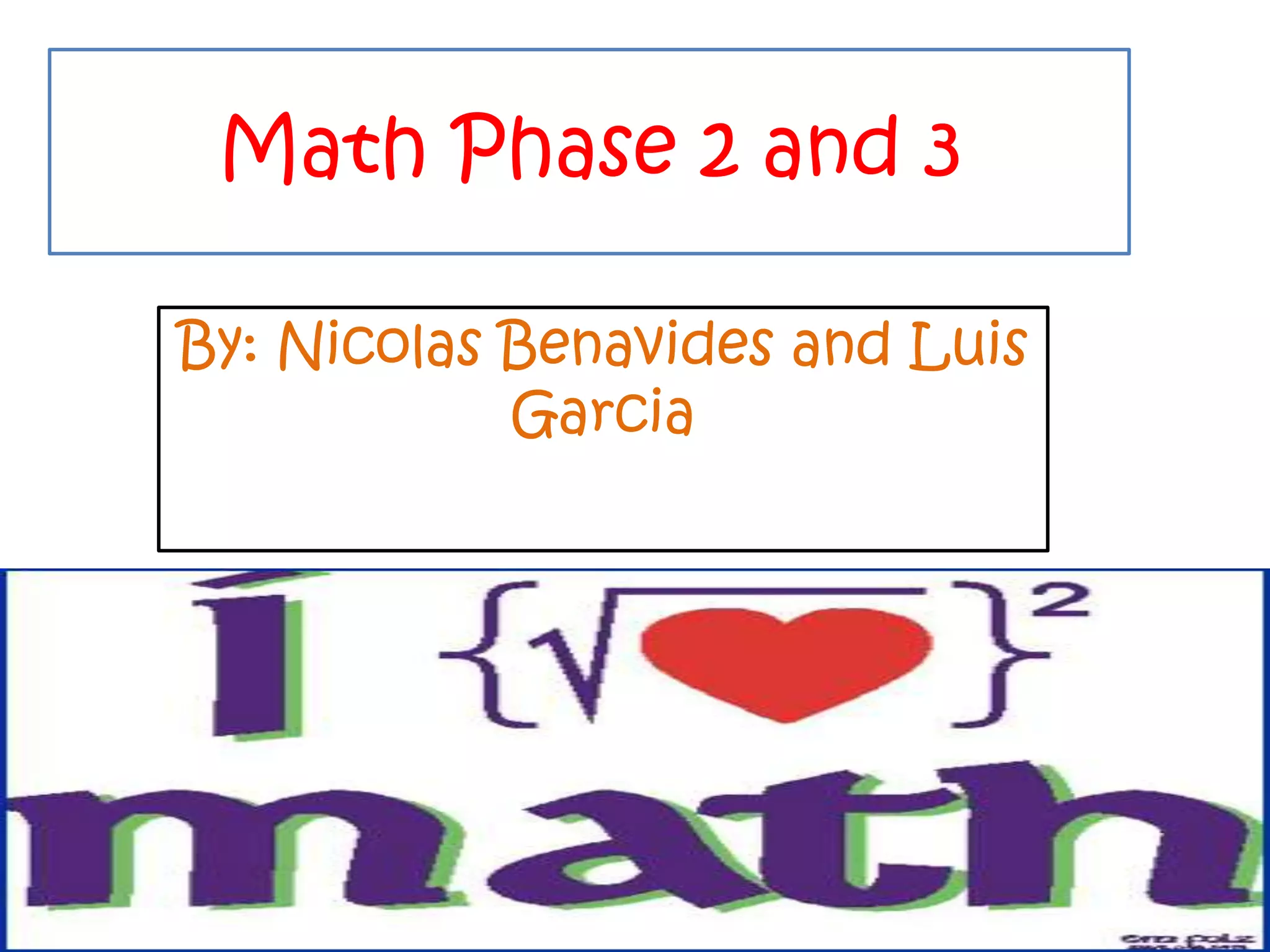 Math phase 2 and 3 | PPTX
