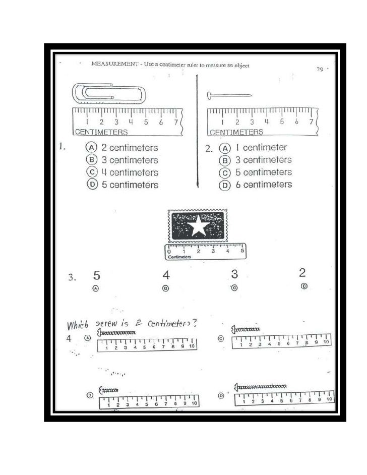 MATH: POST TEST 1ST GRADE