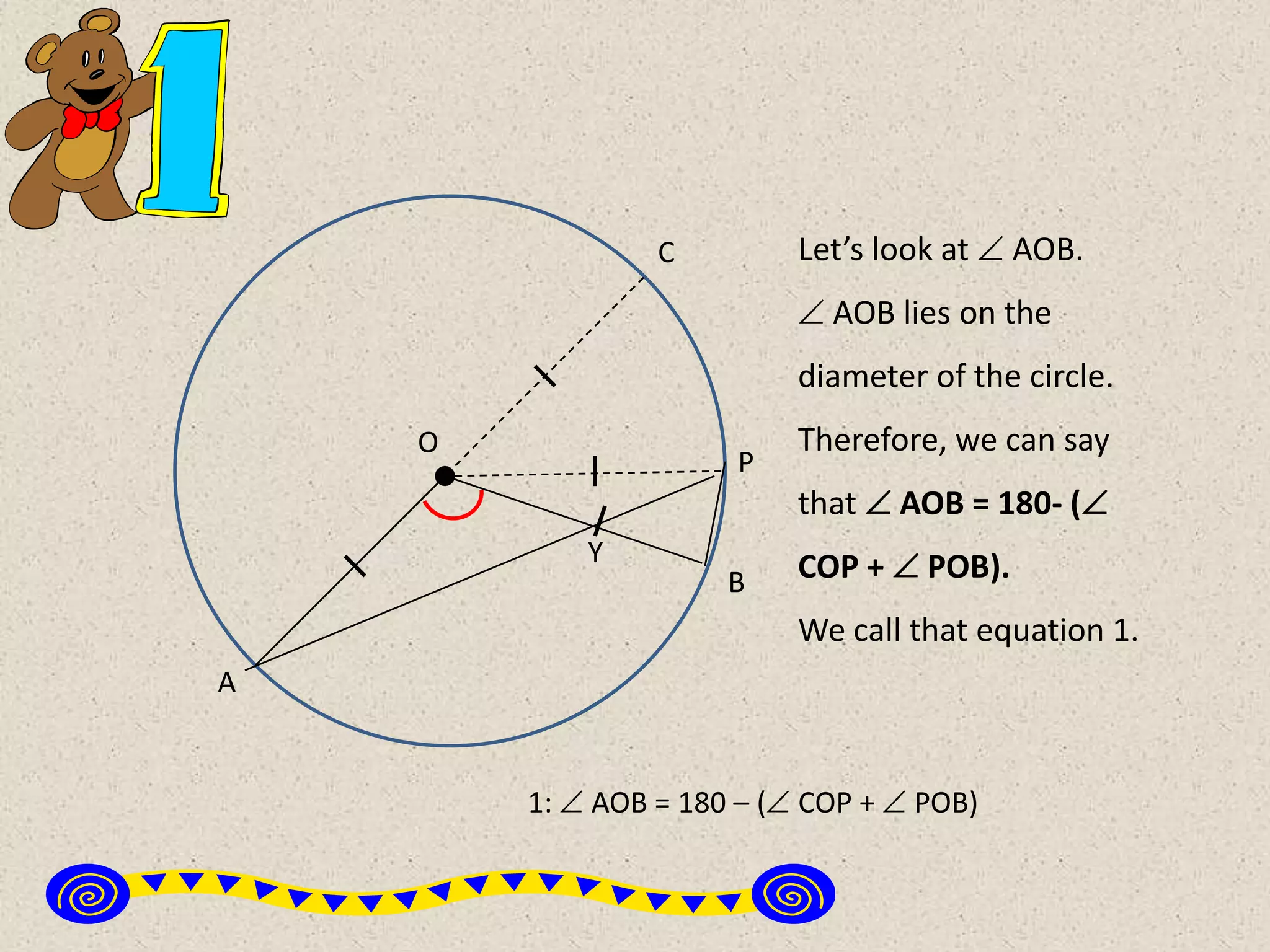 Math Proof: Angle at circumference is twice angle at centre | PPTX