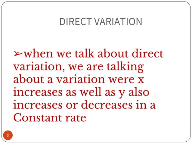 direct and indirect variation | PPTX