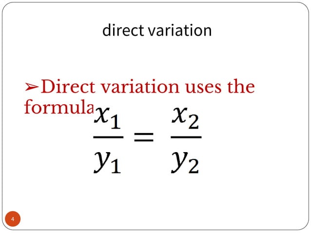 direct and indirect variation | PPTX