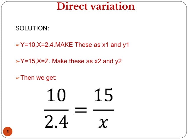 direct and indirect variation | PPTX