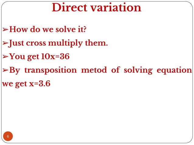 direct and indirect variation | PPTX