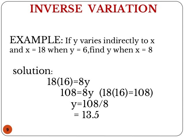 direct and indirect variation