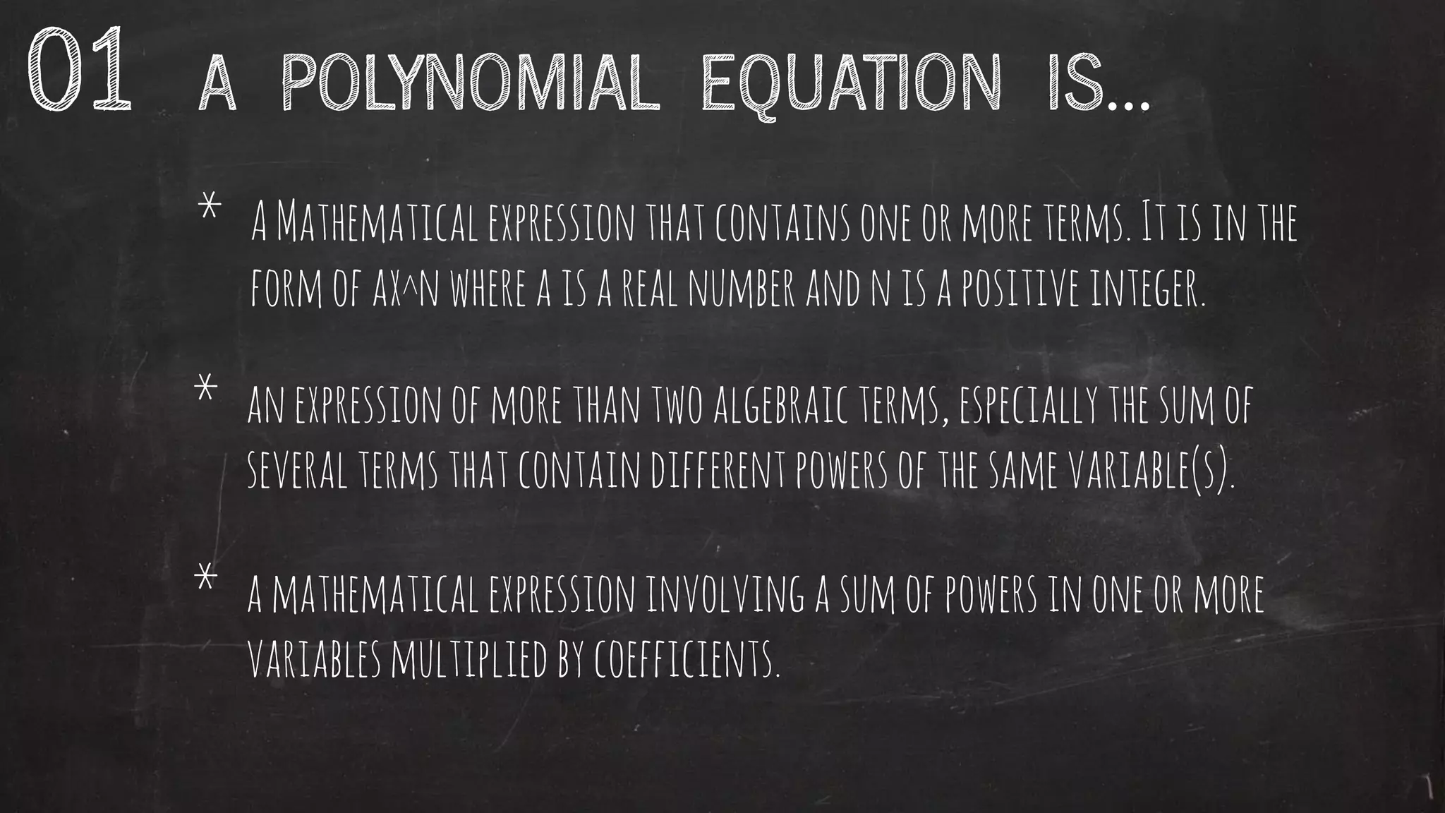 Math powerpoint- Polynomial equations and graph of polynomial functions ...