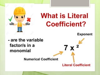 Contant, Variable and Algebraic Expressions | PPTX