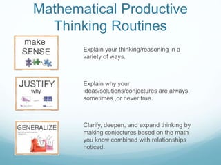 Math practices | PPTX