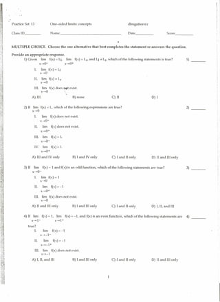 Math Practice Tests | PDF