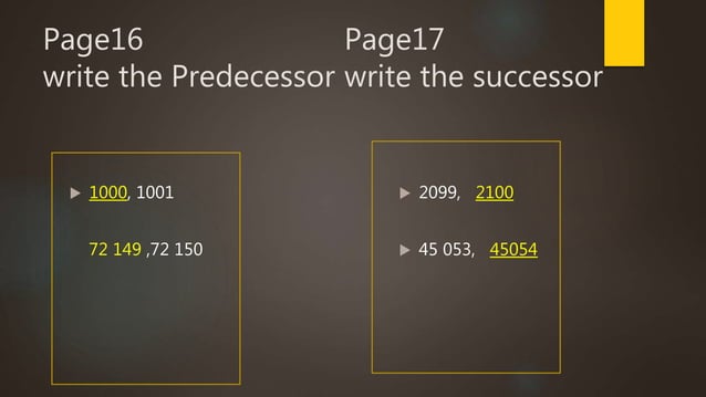 Predecessor and successor .write the number that comes …Before…after… between… | PPT | Free Download