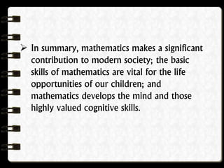 The Importance of Math and 10 Greatest Msthemeticians. | PPTX