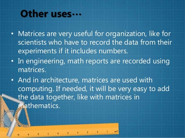 Use of Matrix in Engineering