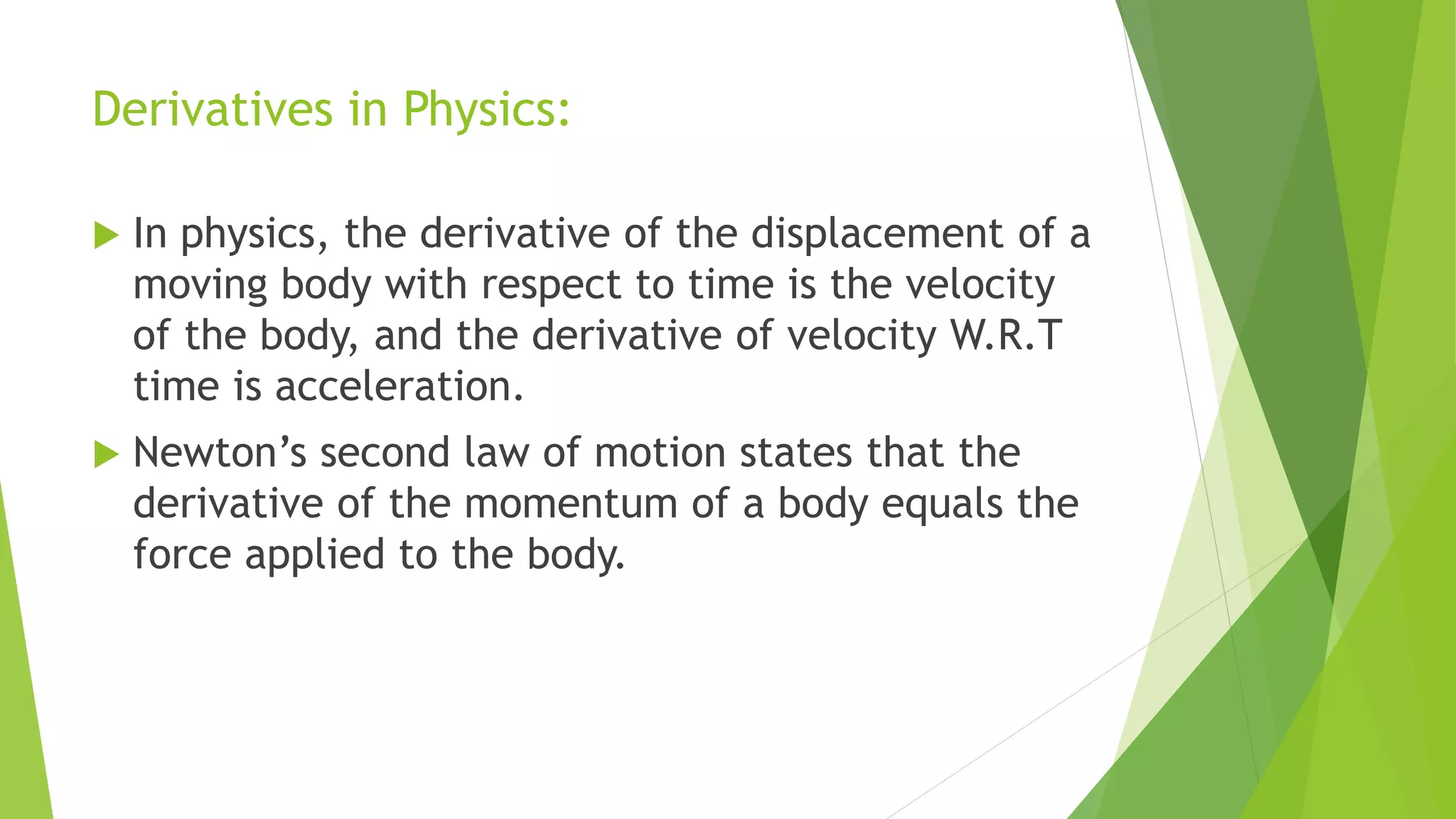derivatives math | PPTX