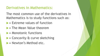 derivatives math | PPTX