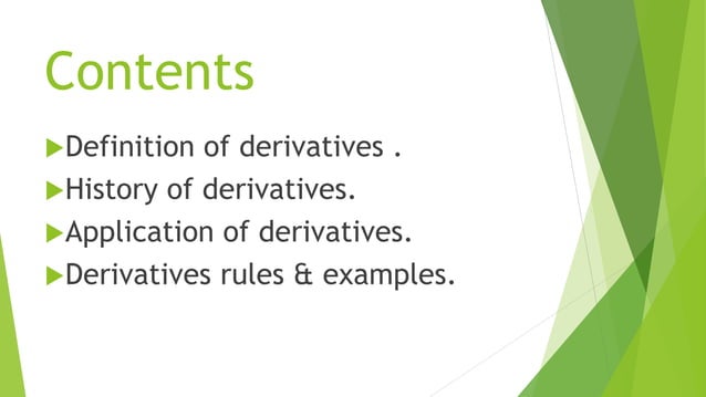 derivatives math | PPTX | Physics | Science